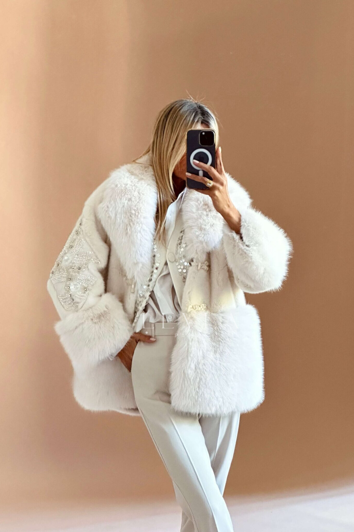 Azaka Paris ithal işlemeli kürk